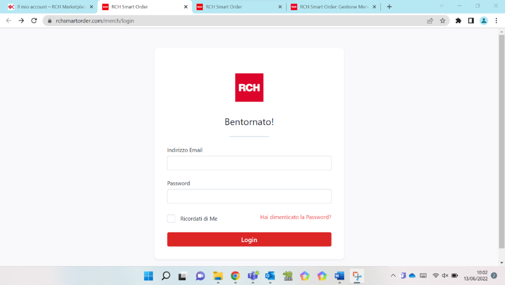 Configura RCH Smart Order - RCH Support
